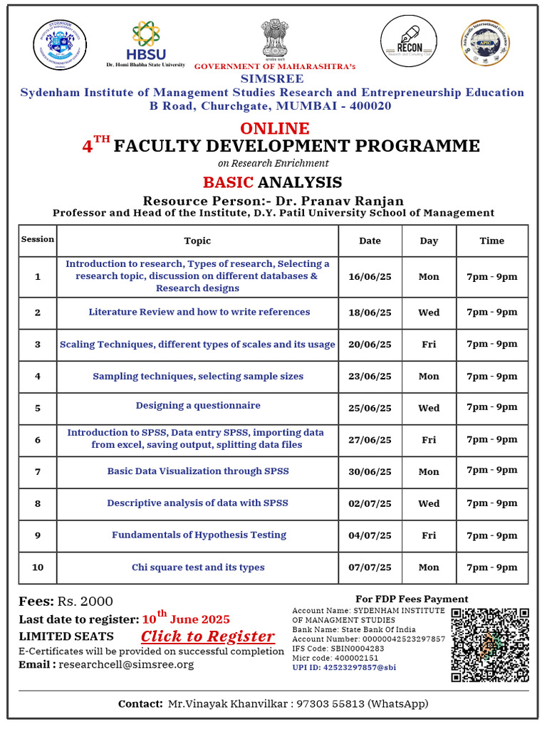 4th Online FDP Basic Analysis Simsree | PDF | Data | Statistics