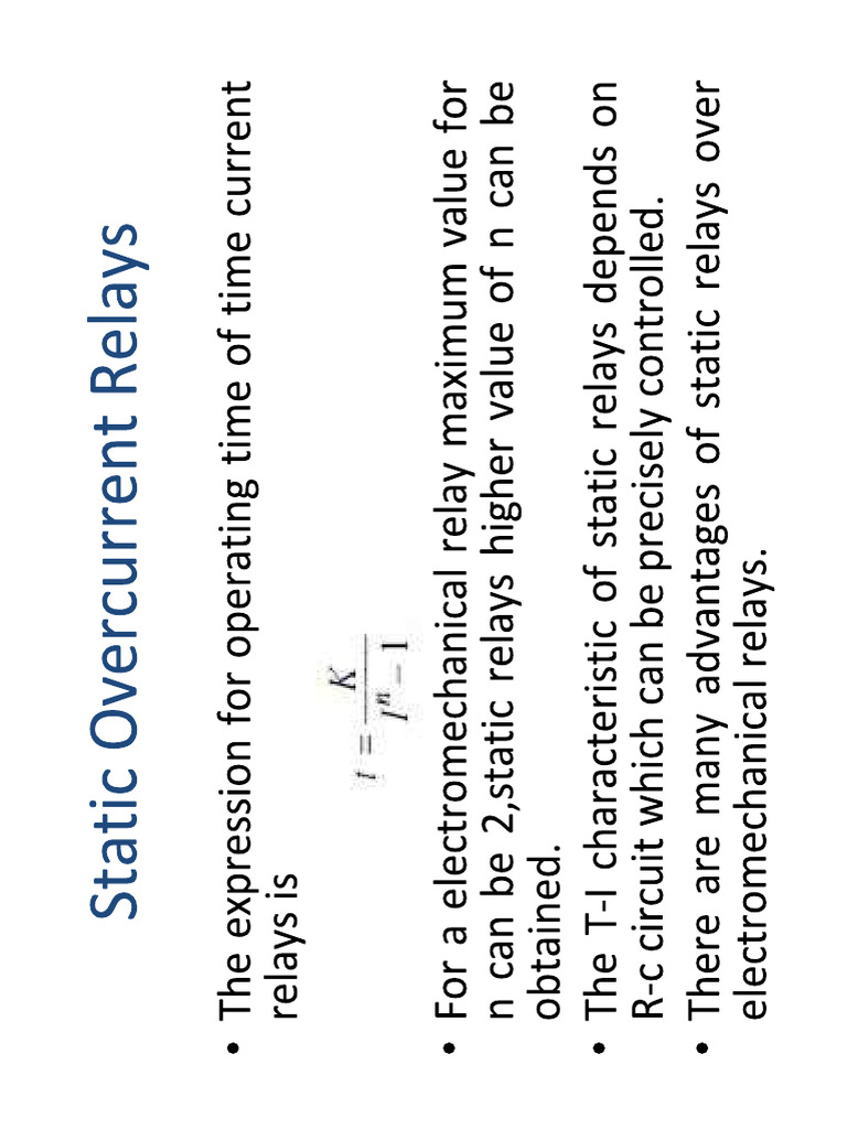 Static Overcurrent Relay | PDF
