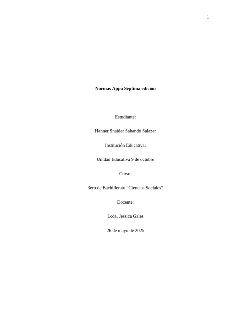 Normas Appa Séptima Edición | PDF
