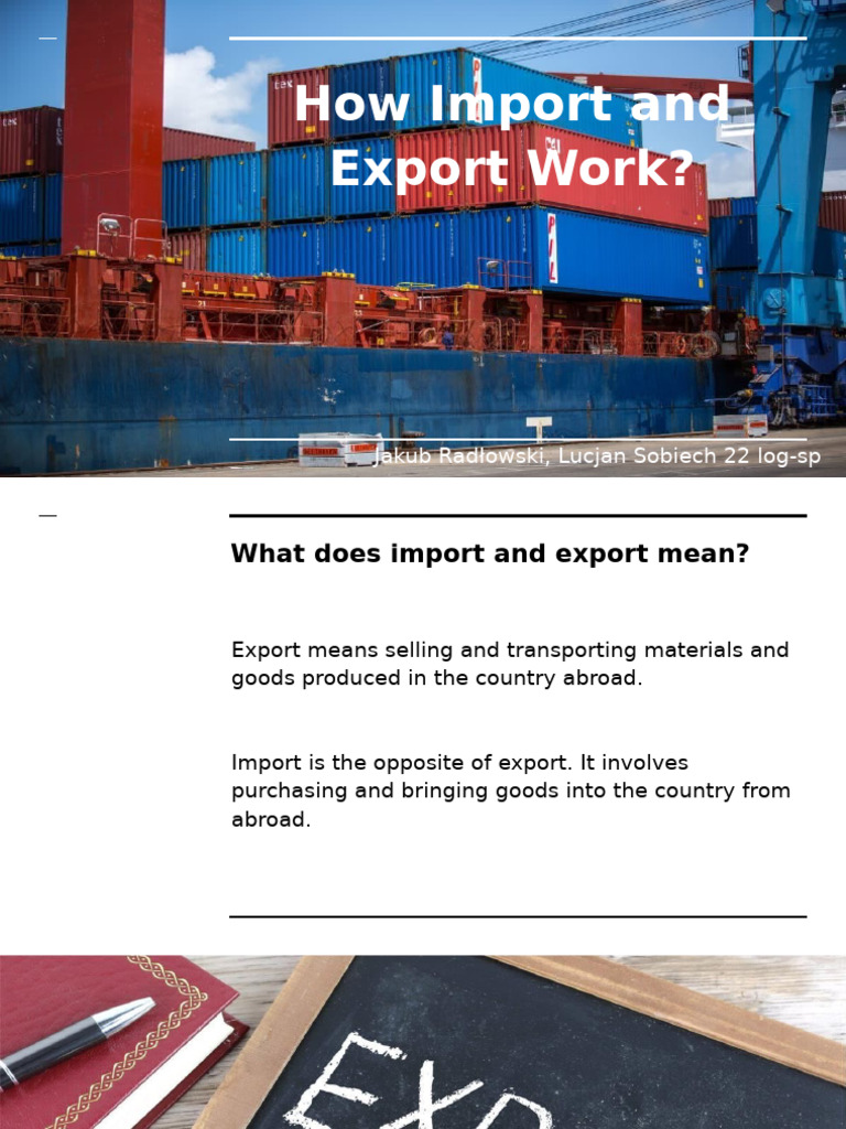 Import Export English Lesson | PDF | Goods | E Commerce