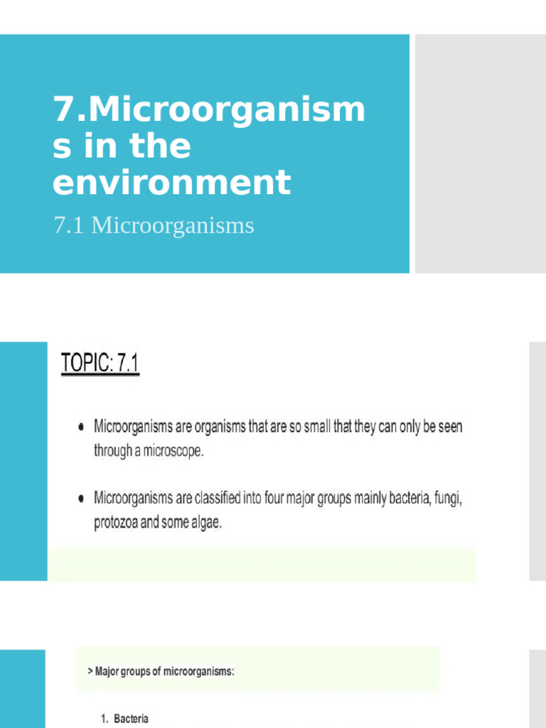 7.1 Microorganisms | PDF