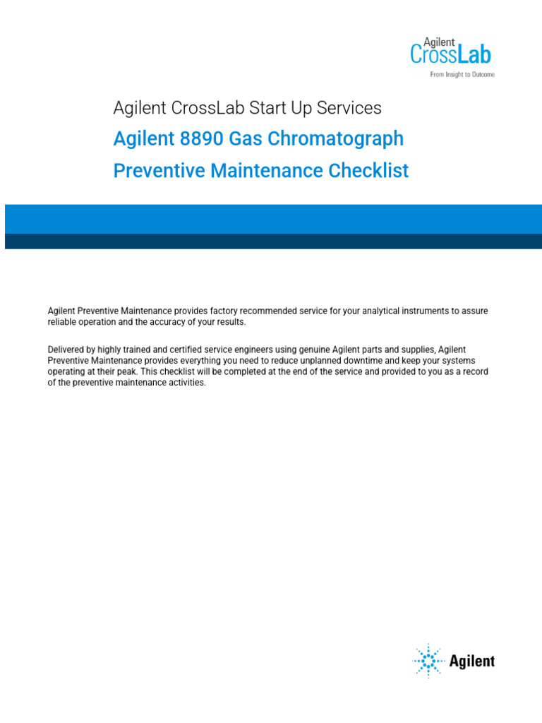 SYS-GC-8890 Preventative Maintenance Checklist | PDF | Leak