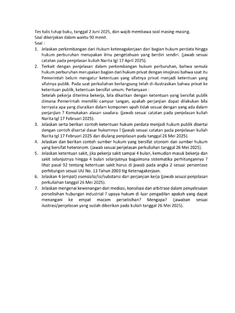 To-Mahasiswa - I Hkm. Ketenagakerjaan | PDF