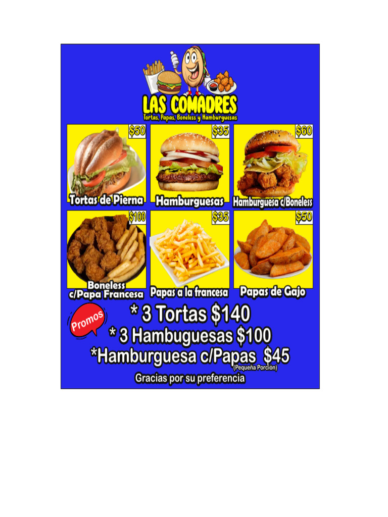 Tortas Las Comadres | PDF