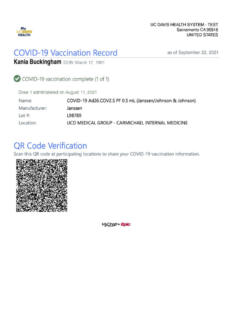 Covid Card | PDF