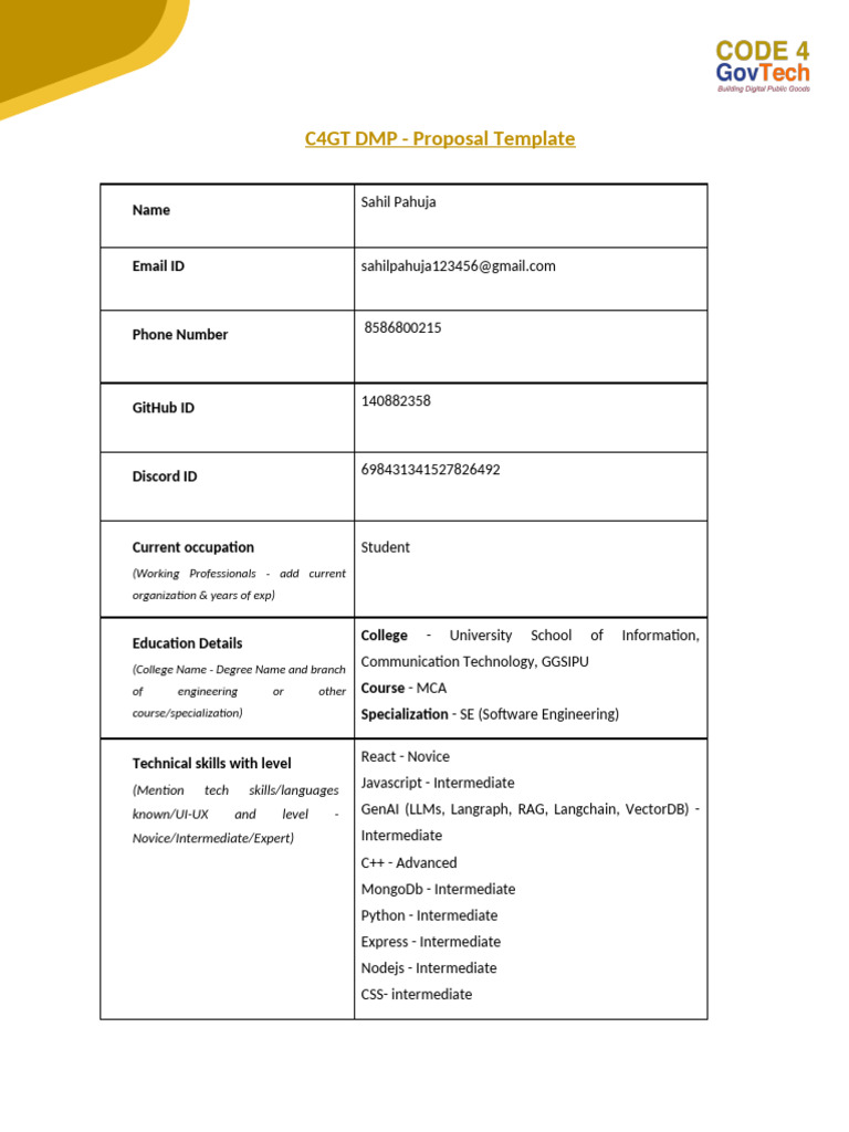 C4GT Proposal: AI Search Assistant | PDF | Metadata | Tag (Metadata)