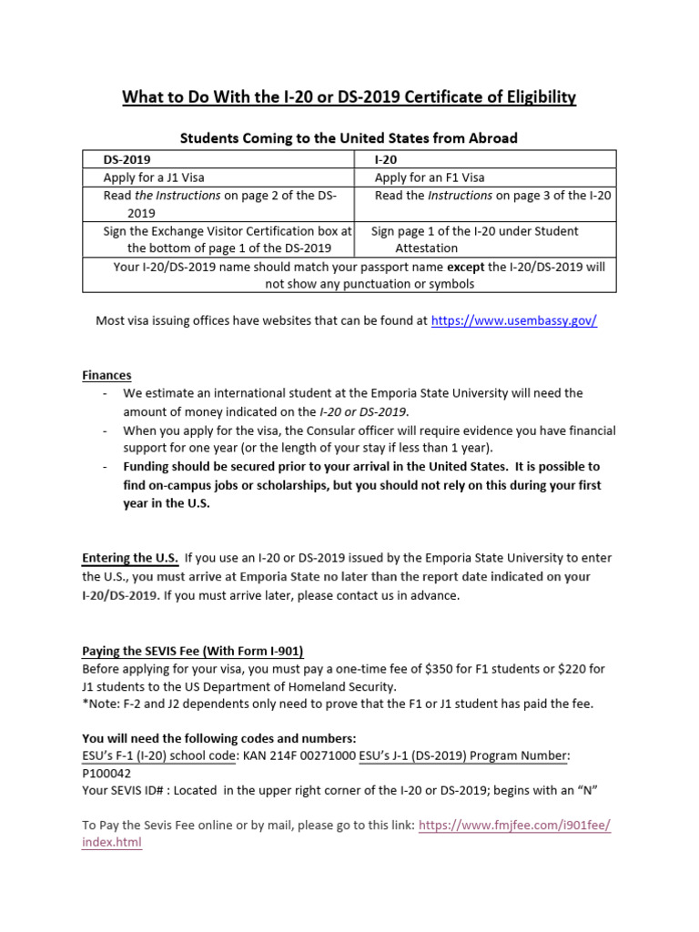 Sevis Fee Information Current | PDF | Travel Visa