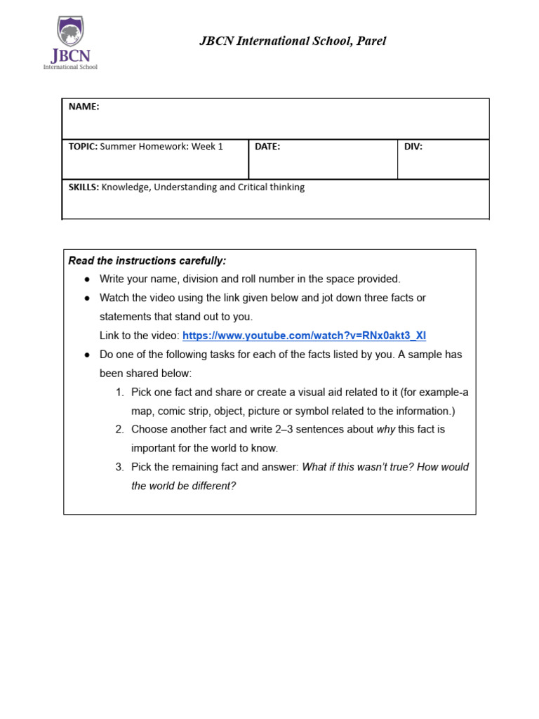Integrated Humanities Summer Homework_ Week 1 | PDF