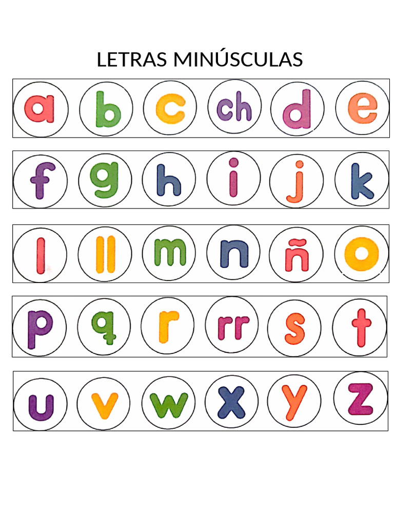 Letras Minusculas | PDF