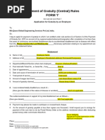 Gratuity Application Form Template | PDF