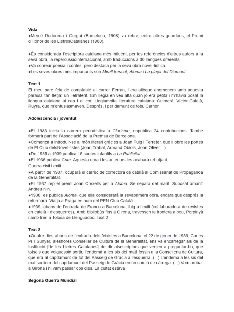 Mercè Rodoreda | PDF