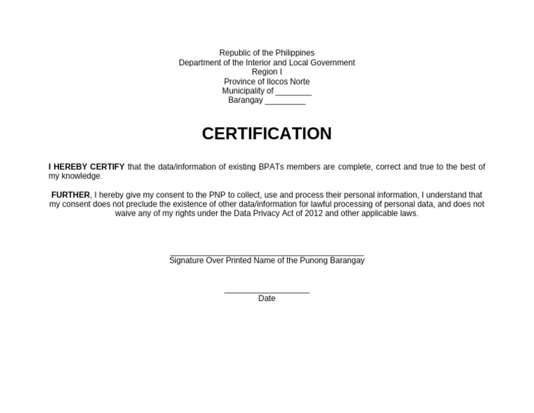Certification BPATS1 | PDF