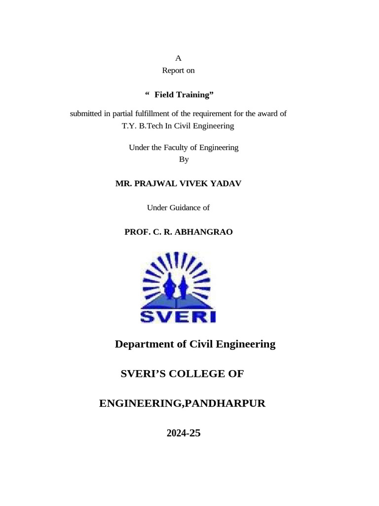 Internship Report Prajwal 3 | PDF | Concrete | Architectural Elements