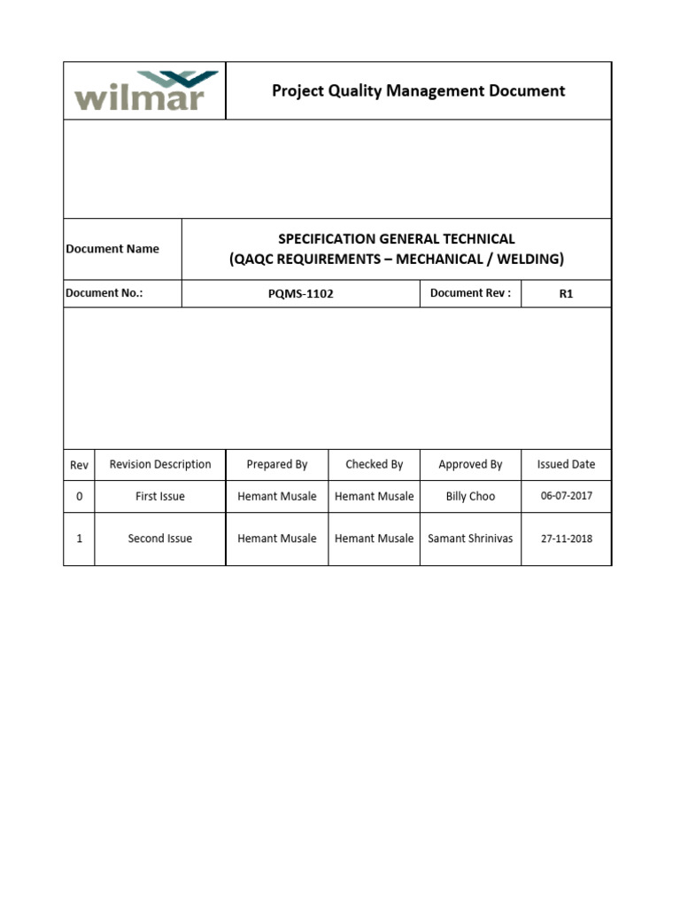 Annexure 8 QAQC Requirement (Mechanical, Welding) | PDF | Welding | Construction