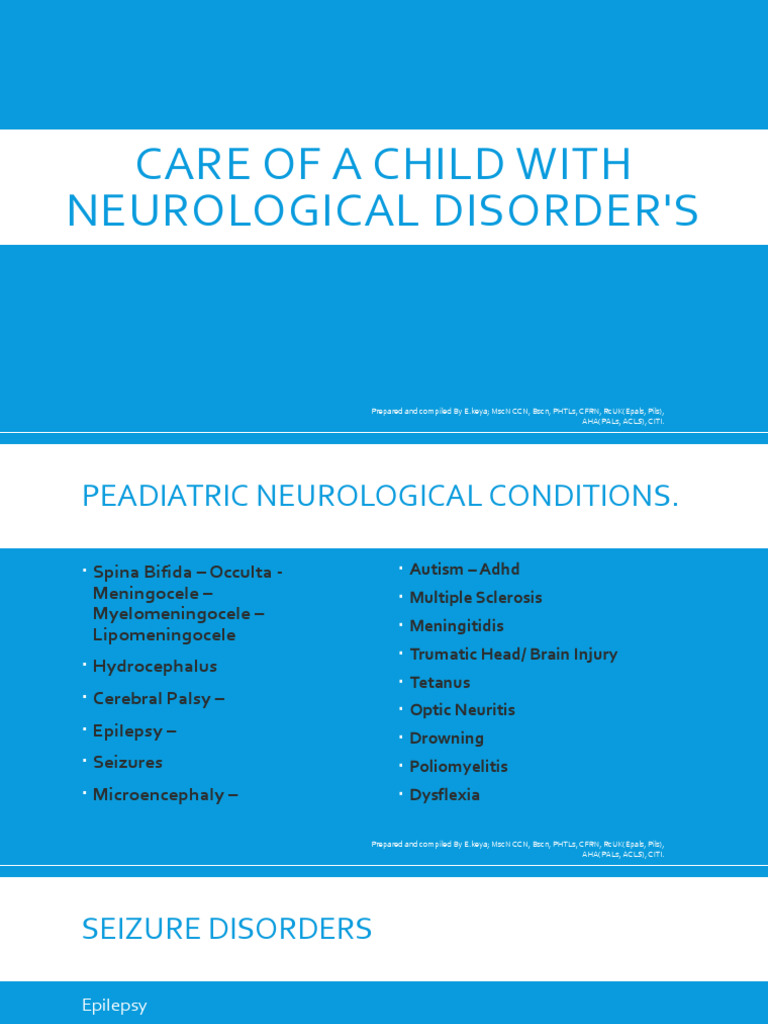 Pediatric Seizure Disorders Management | PDF | Traumatic Brain Injury ...