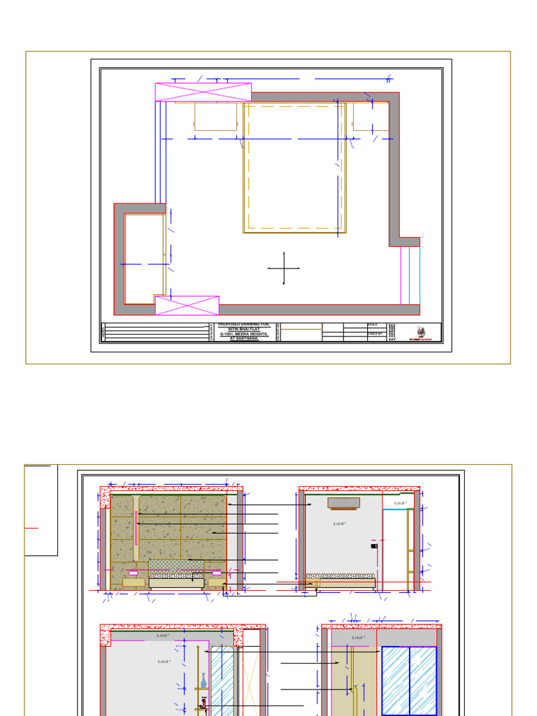 Master Room Elevation Plan Drawing | PDF | Computer Aided Design | Autodesk