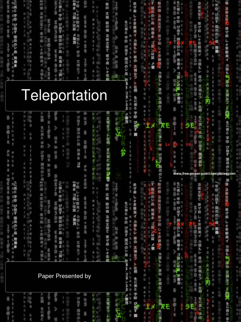 Teleportation | PDF | Teleportation | Speed Of Light