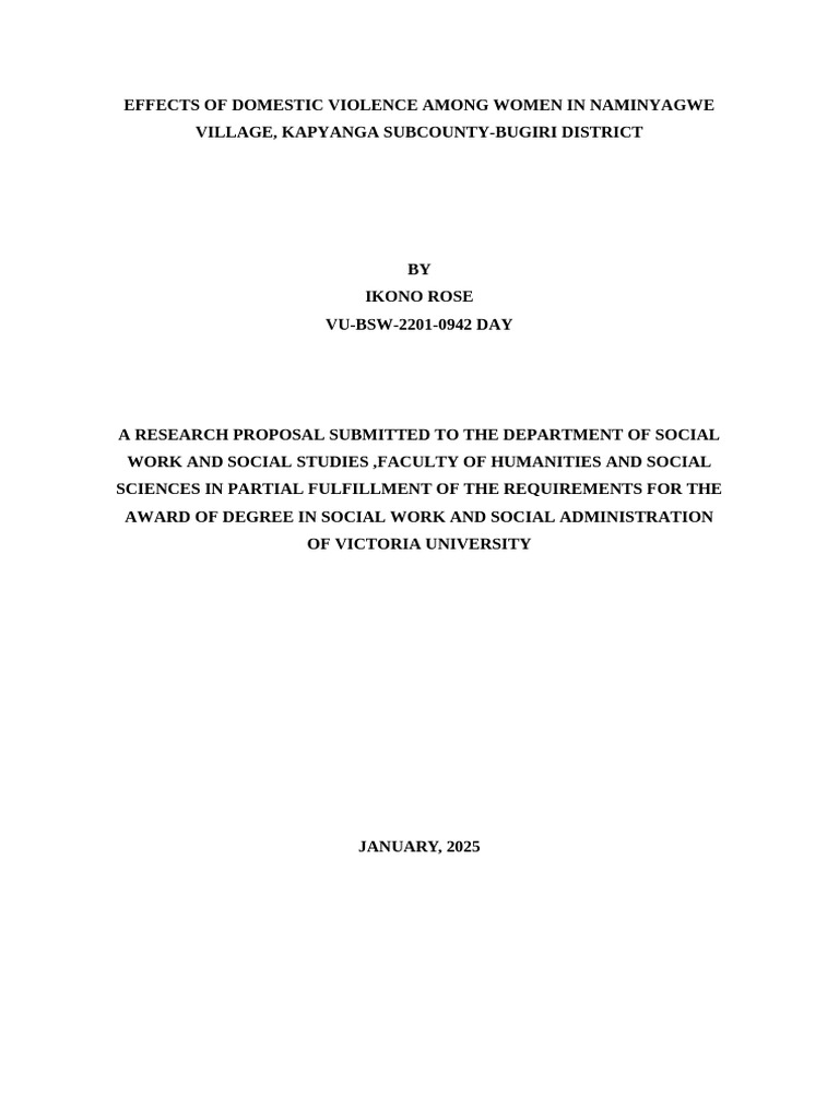 Ikono Proposal Final | PDF | Domestic Violence | Violence