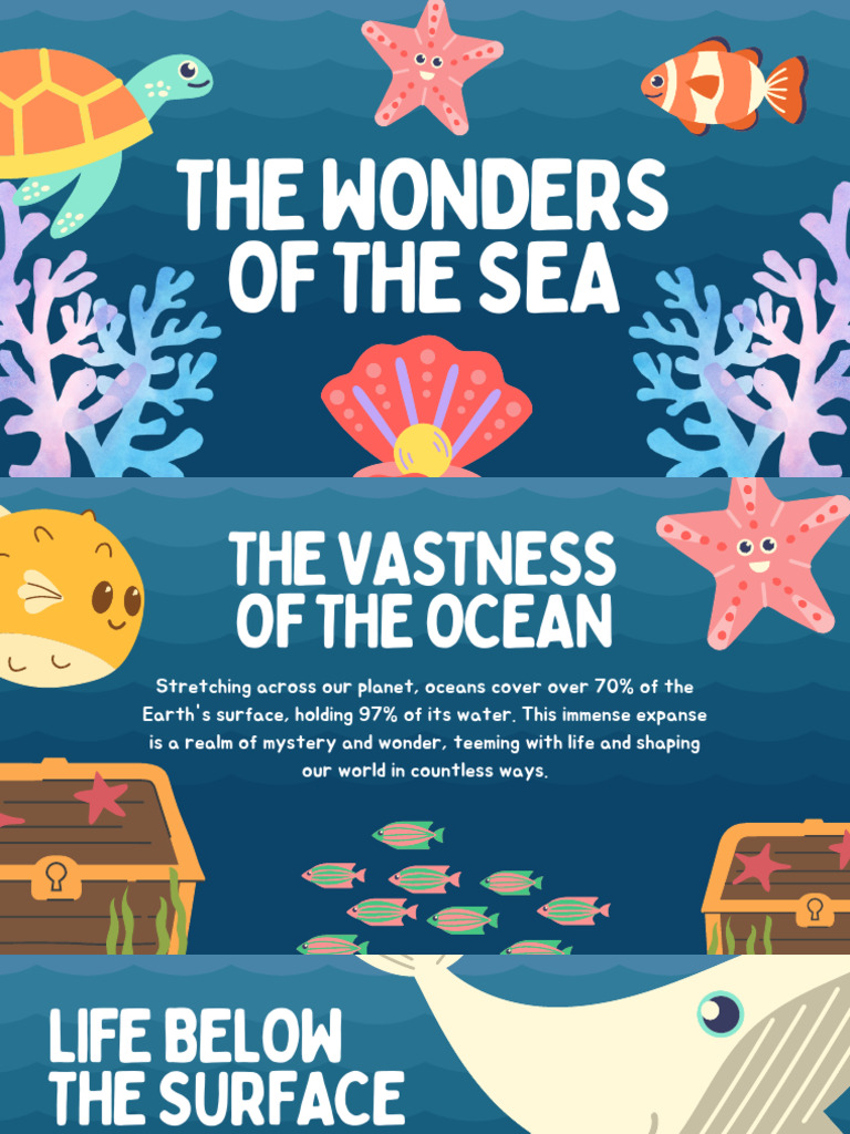 Blue Colorful Sea Presentation | PDF | Oceans | Sea