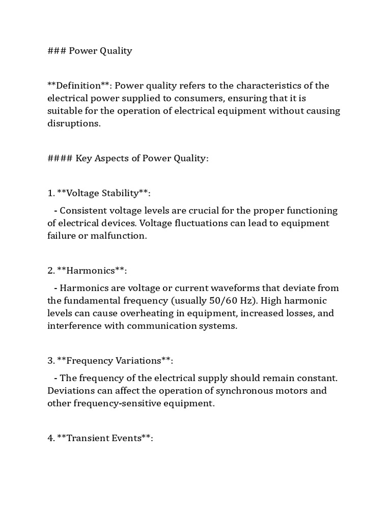 Power Quality | PDF