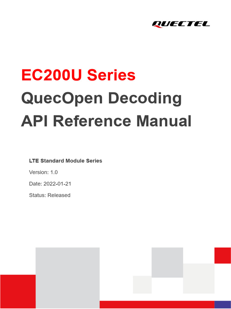 Quectel EC200U API Reference Guide | PDF | Library (Computing) | Barcode