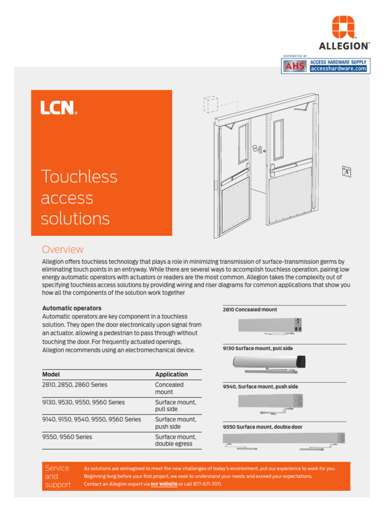 LCN Touchless Access Ss | PDF | Actuator | Radio