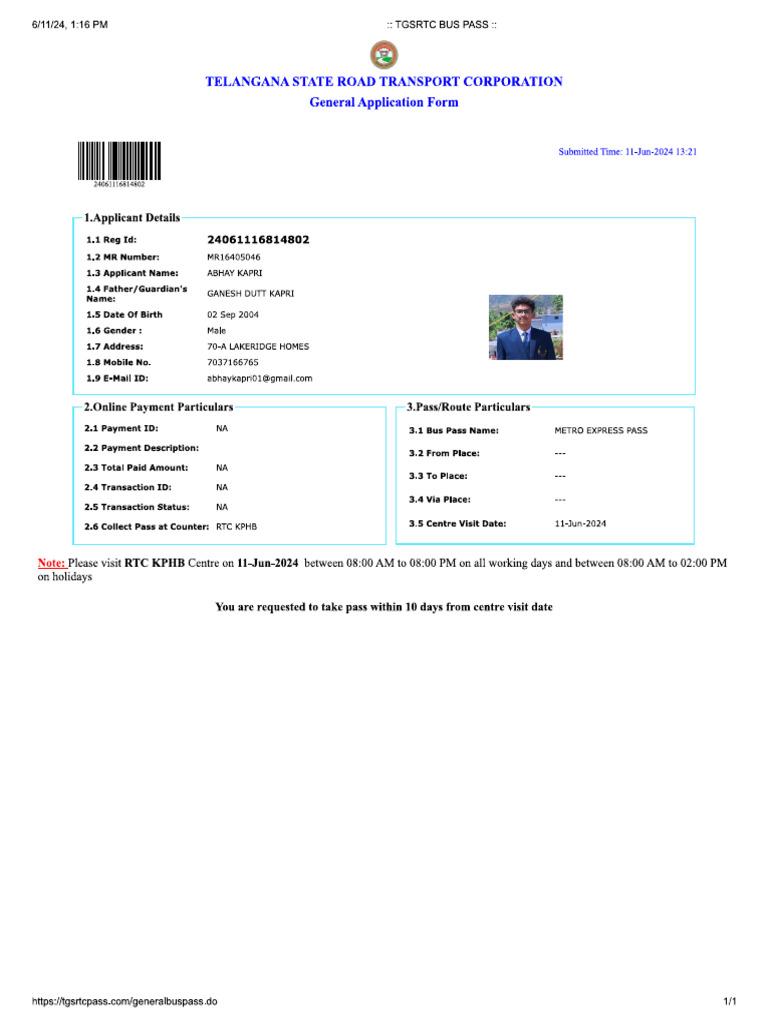 Abhay Bus Pass | PDF