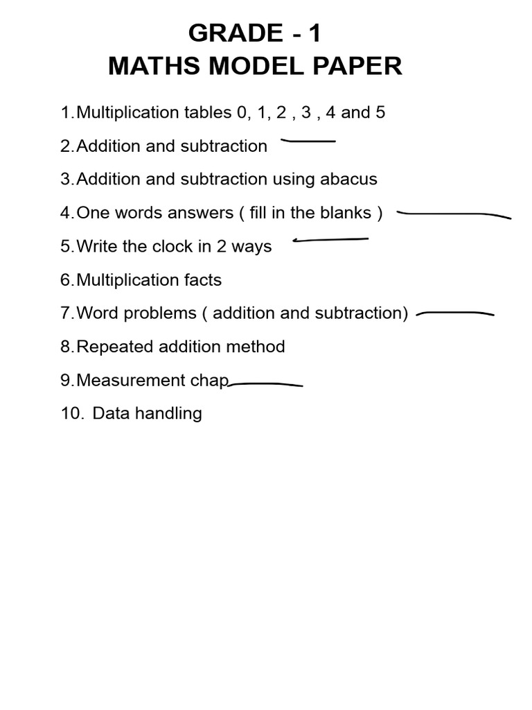 Maths Model PPR | PDF
