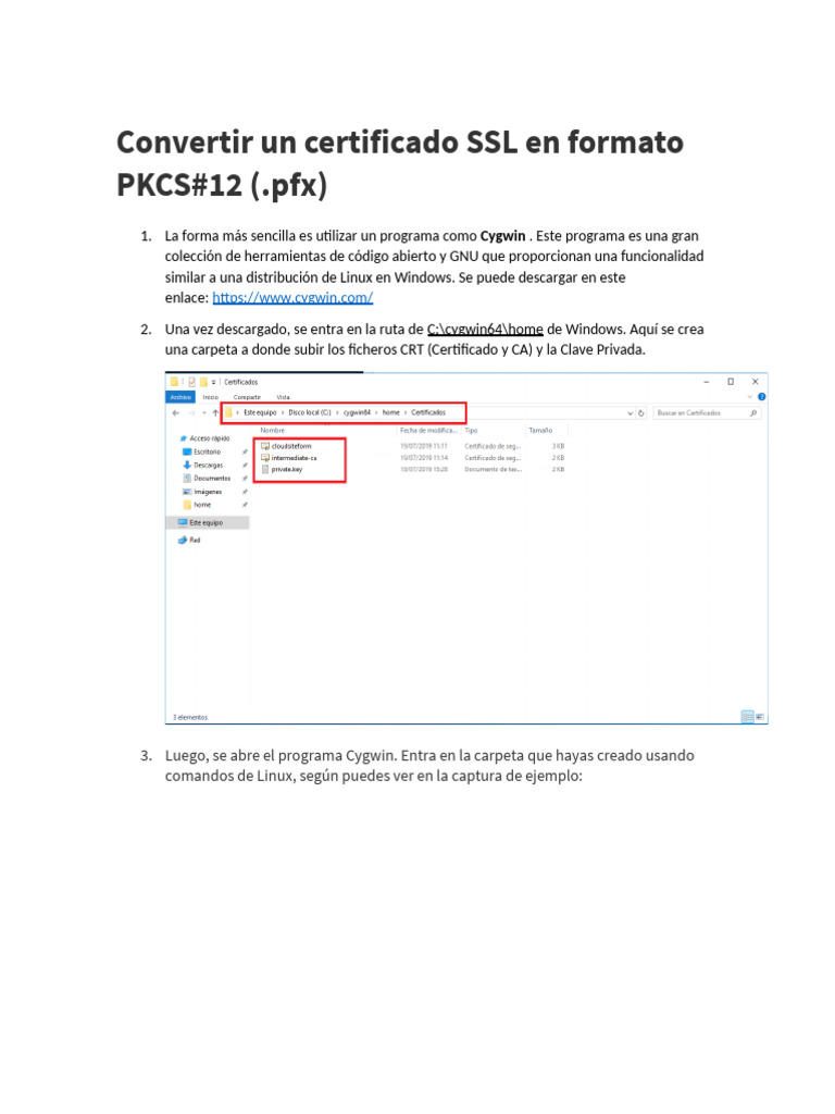 Convertir Un Certificado SSL en Formato PKCS | PDF