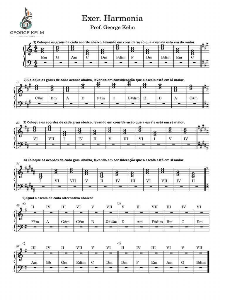 Exerc. de Harmonia 01 | PDF