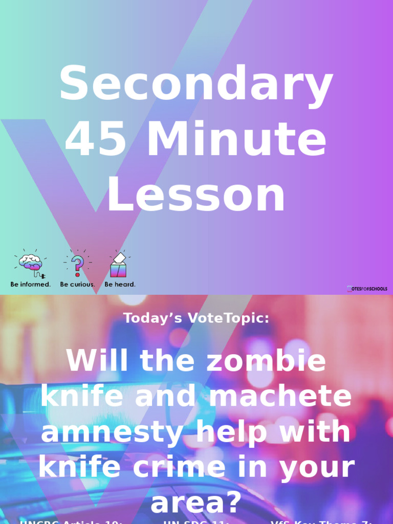 Secondary 11-16-45 Minute Lesson Knife Crime | PDF | Knife | Law ...