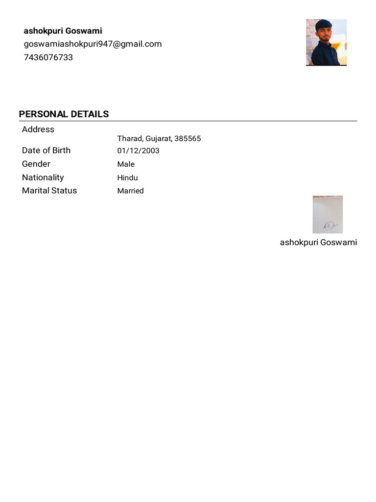 Resume Resume Format1 | PDF