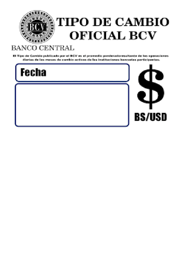 BCV Tipo Cambio | PDF