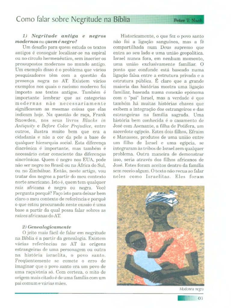 Artigo - Como Falar Sobre Negritude Na Bíblia | PDF | Israelitas | Egito