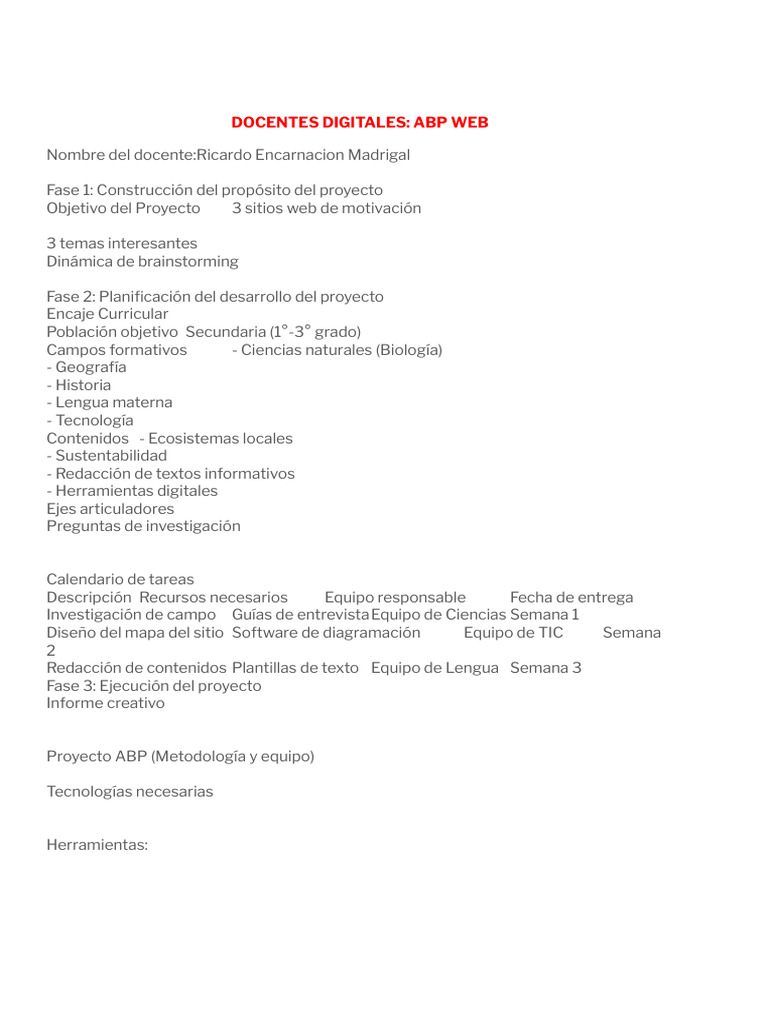 Plantilla - Entrega Final - ABP - WEB | PDF