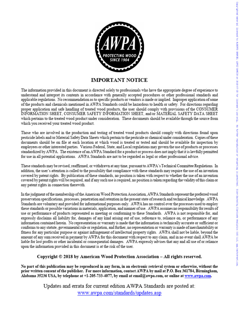 Guidelines for Waterborne Preservatives | PDF