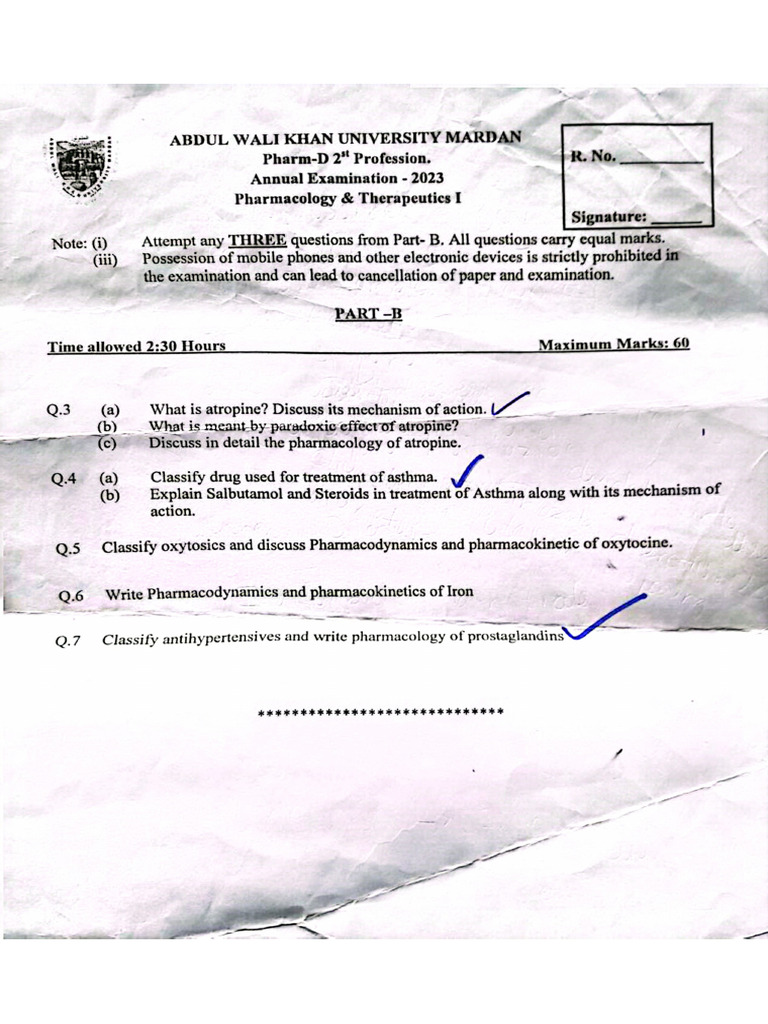 past papers 2nd proff | PDF