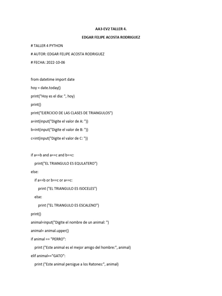 AA3-EV2 Taller 4 | PDF