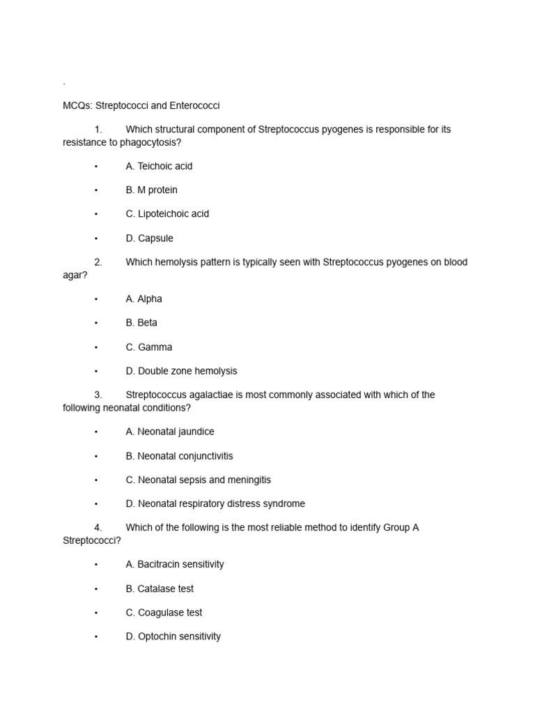 Streptococcus | PDF | Streptococcus | Human Diseases And Disorders