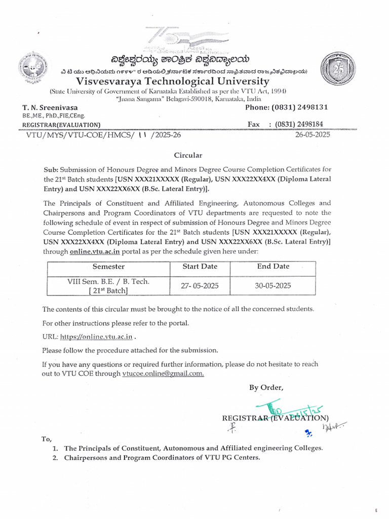 COE - Circular | PDF