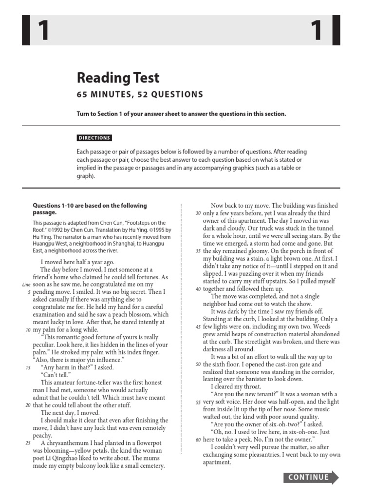 Reading Test: Moving Experience Analysis | PDF | Memory