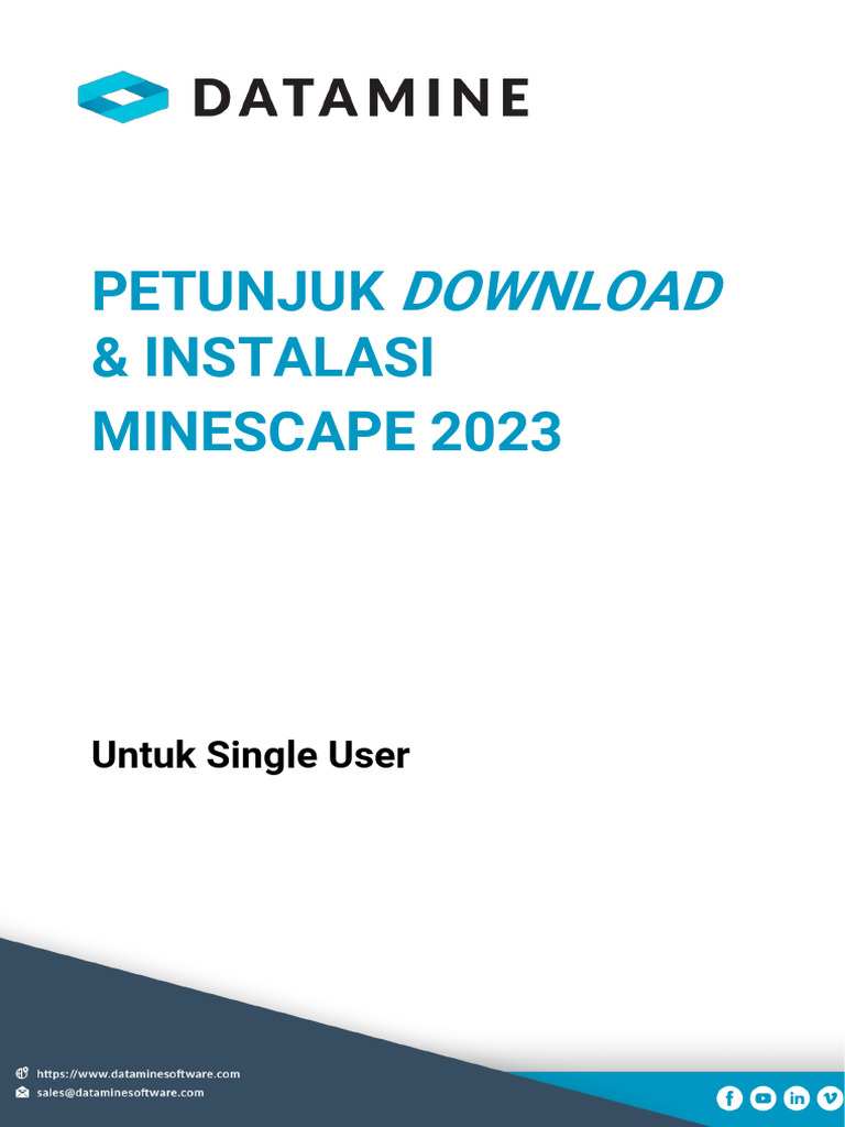 Petunjuk Penginstallan MineScape 2023 Untuk Single User | PDF