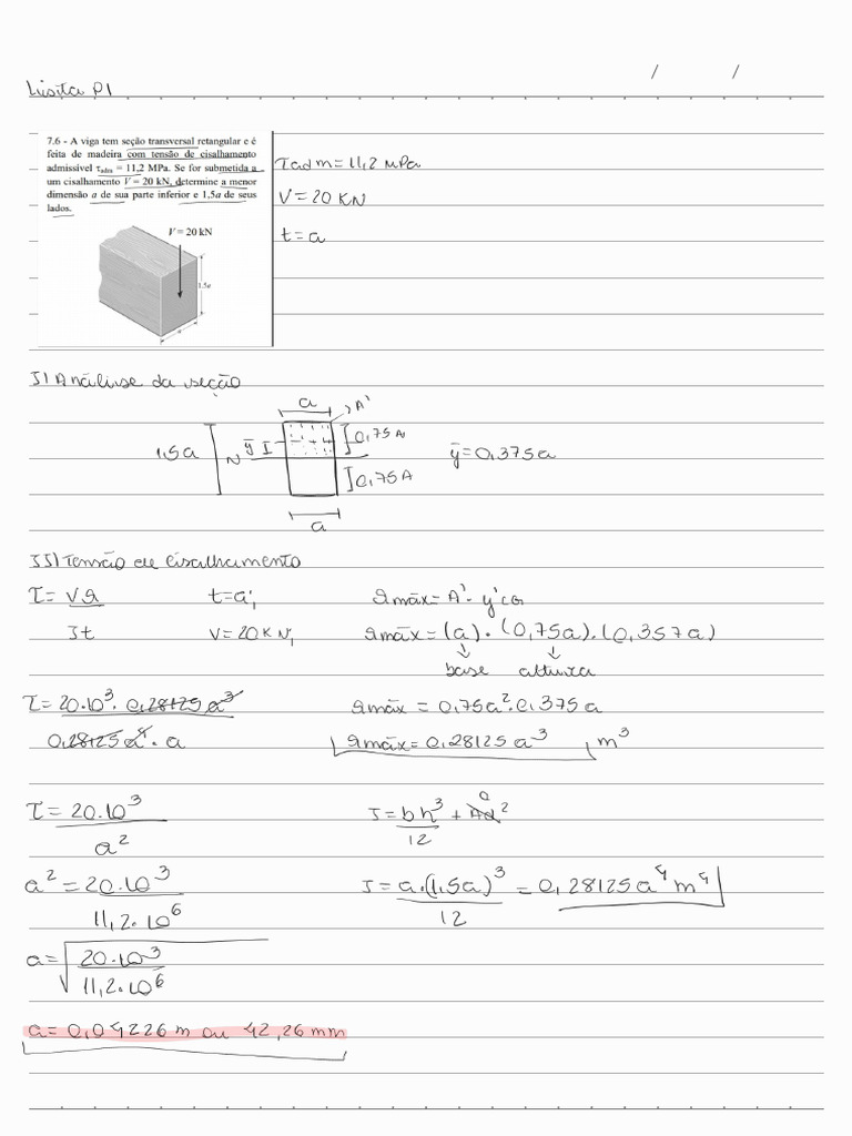 Lista 1 P1 MecSol 2 250603 063618 | PDF