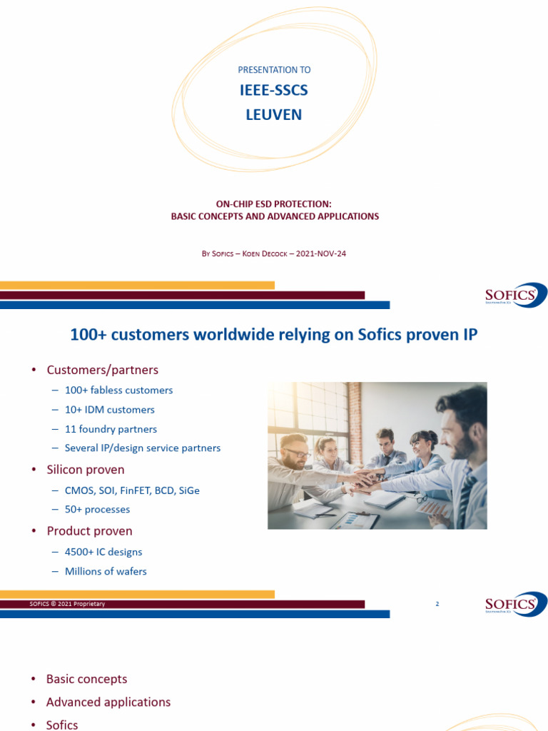 2021 11 Sofics Presentation Esd | PDF | Electrostatic Discharge | Diode