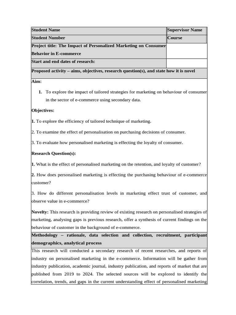 Ethic Form of The Impact of Personalized Marketing On Consumer Behavior ...