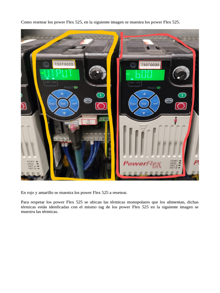 Resetear Power Flex 525 | PDF