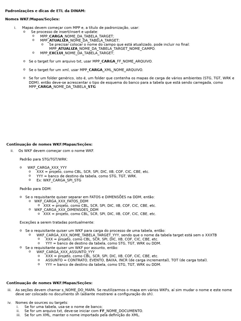 Recomendacoes - Control M - ETL - V3 | PDF | Microsoft SQL Server | SQL