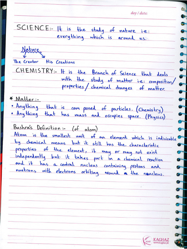 As Chemistry Notes CH 1 | PDF