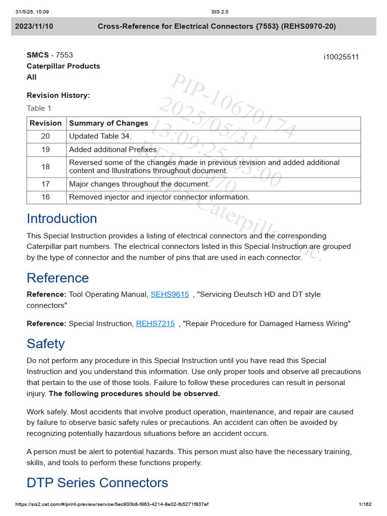 Caterpillar Electrical Connectors Guide | PDF | Electrical Connector ...