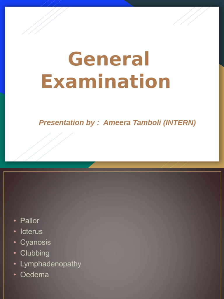 General Examination For Doctors | PDF